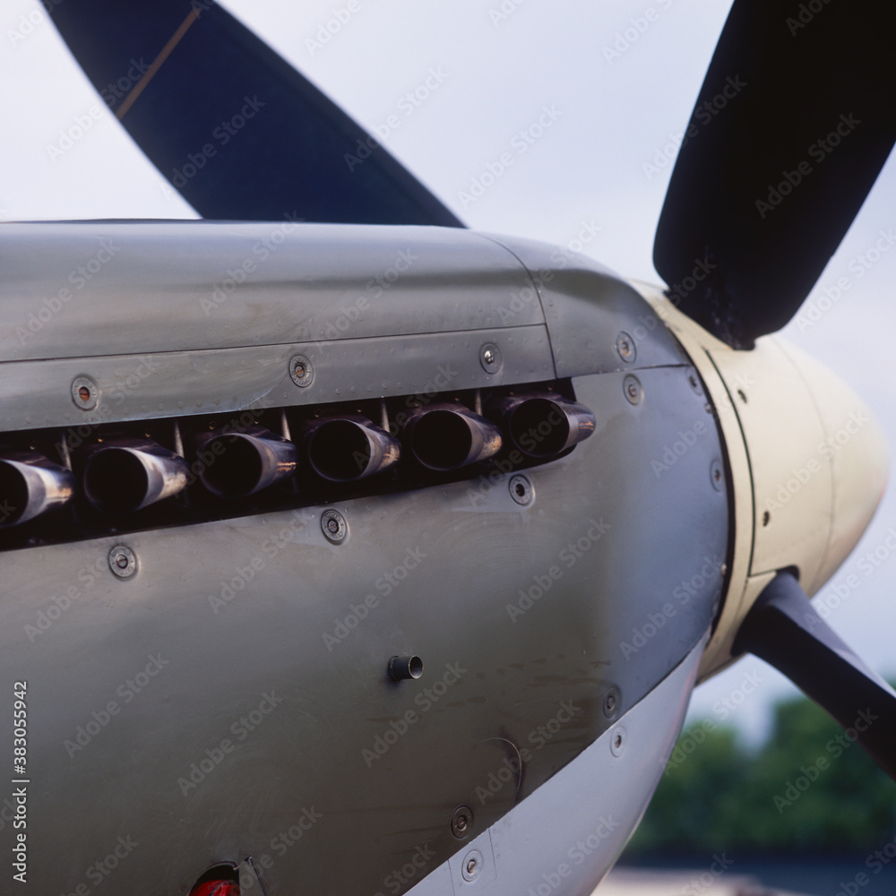 Poster Round outlets of the ejector exhaust system of a Spitfire – Wall ...