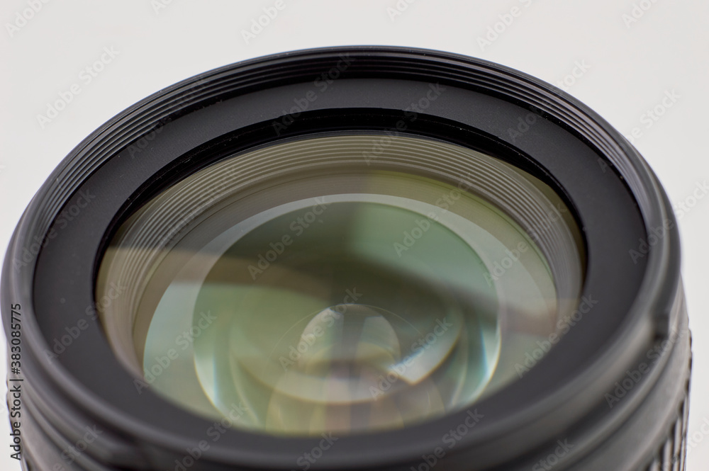 Reflex camera lens on white background Stock Photo | Adobe Stock