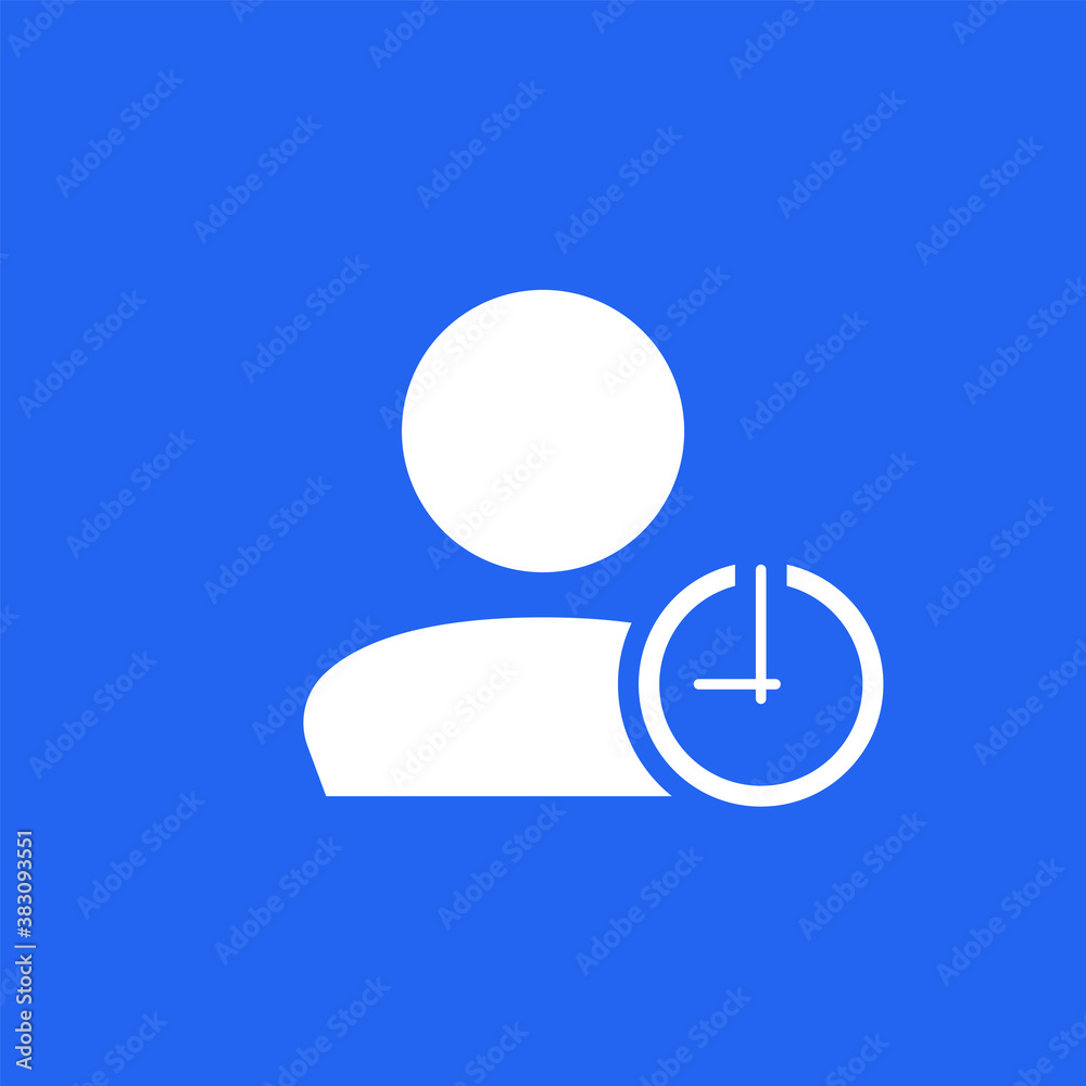 User Time Icon. Employee office work time. User schedule icon Stock ...