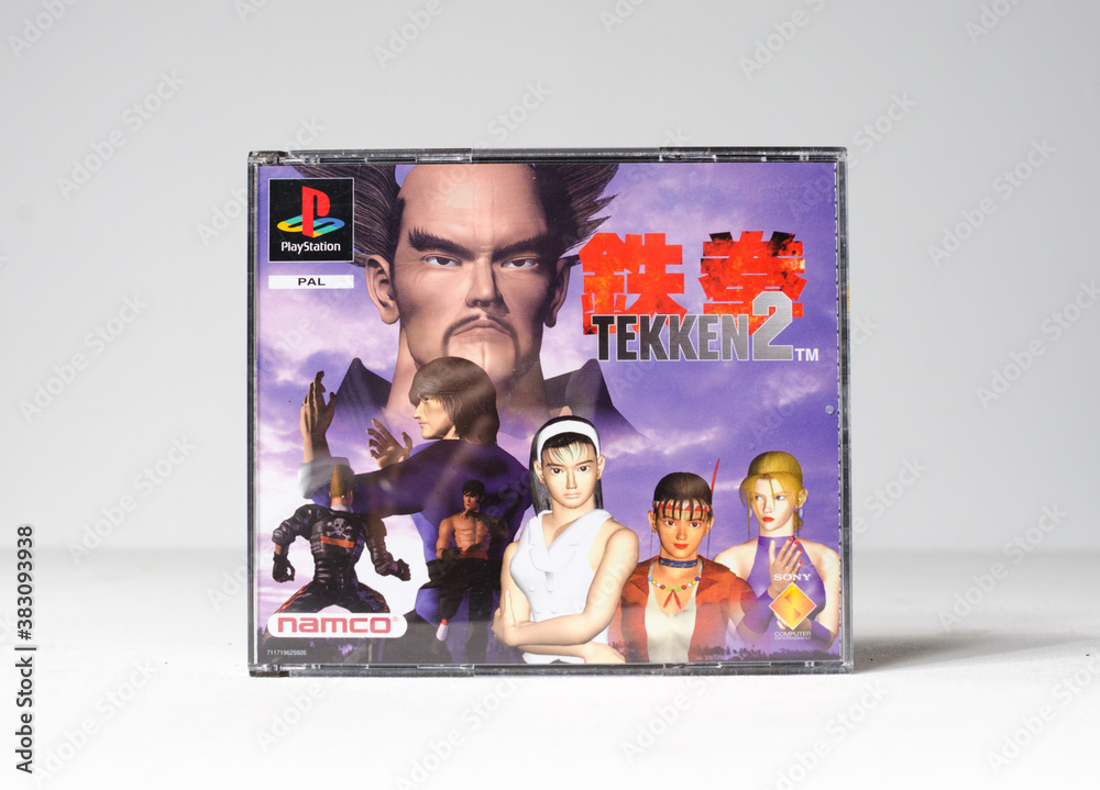 london, england, 07/05/2018 An original sony playstation tekken 2 big box edition namco arcade ...