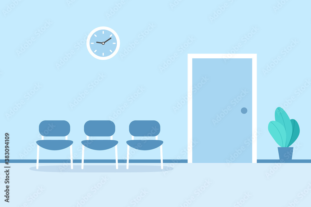 Waiting room illustration. Clipart image. Stock Vector | Adobe Stock