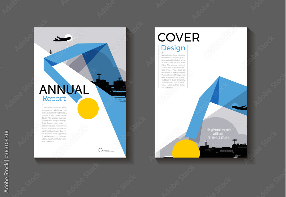 blue and yellow abstract Circle background modern cover design modern ...