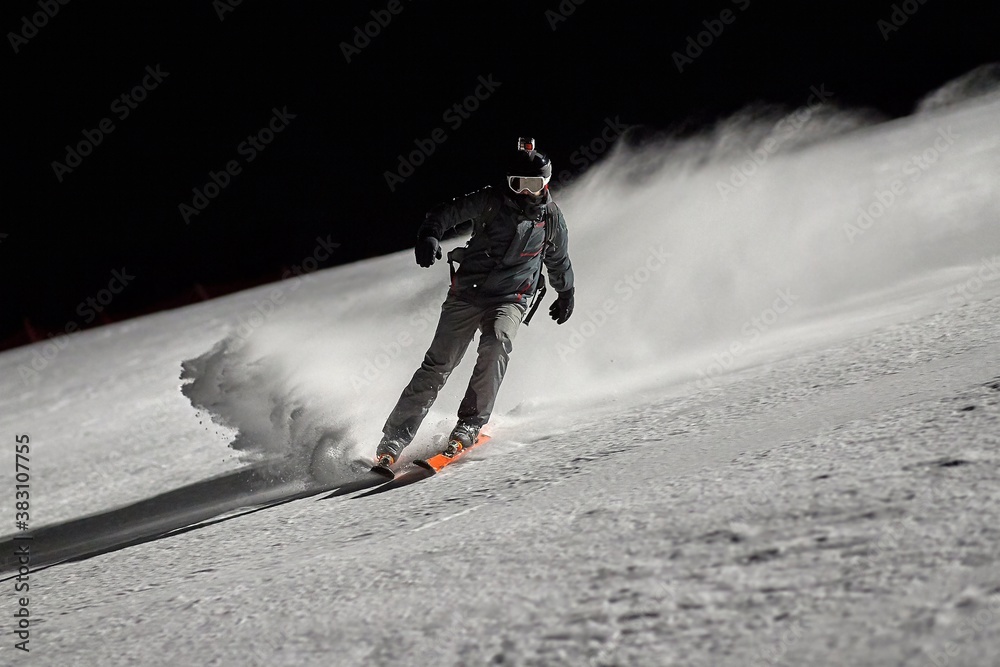 Night Snowboarding Photography