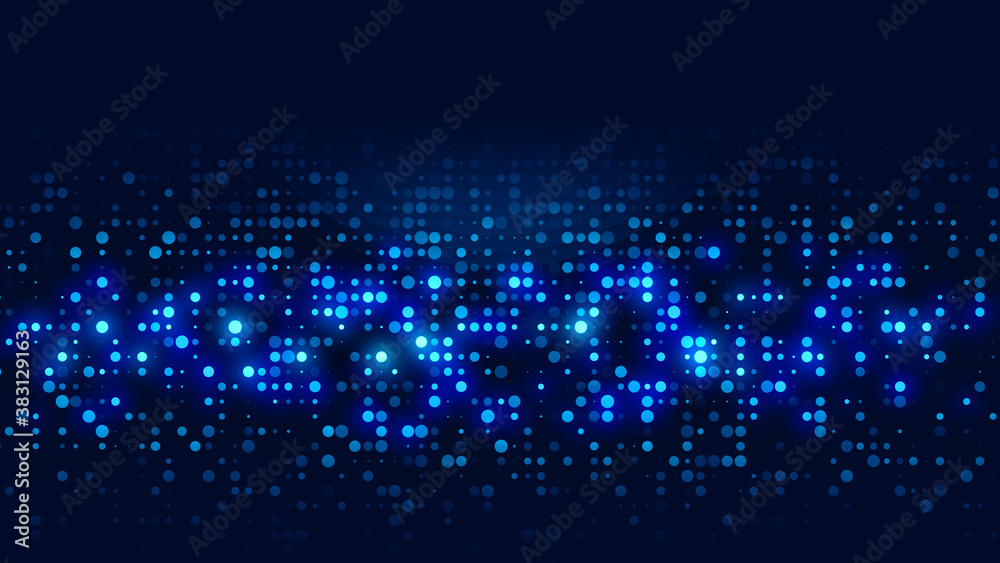 Dot blue pattern screen led light gradient texture background. Abstract ...
