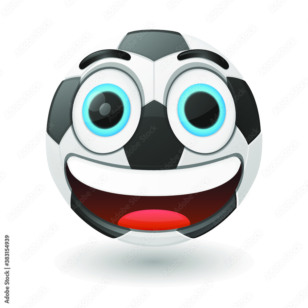 Soccer Emoji Vector art illustration design. Emoticon expression ...