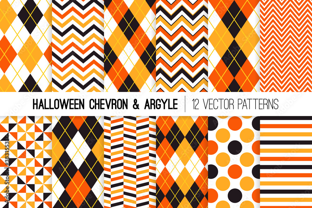 Halloween Chevron Background