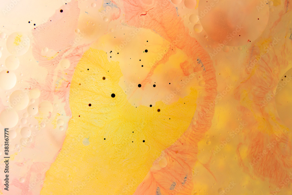 Organic fluids. Series of photographs of fluids. Abstract backgrounds ...