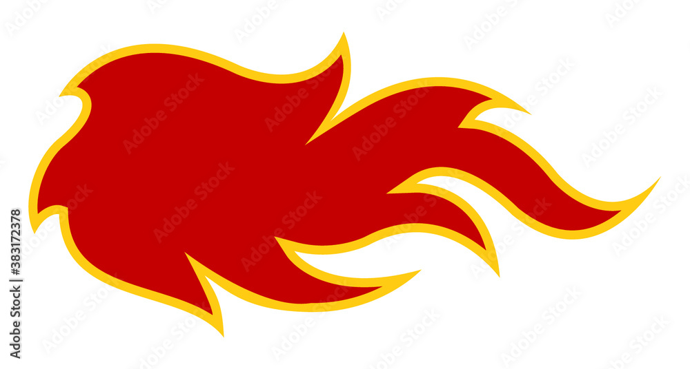 Fire flame vector art illustration isolated on white background. Ideal ...