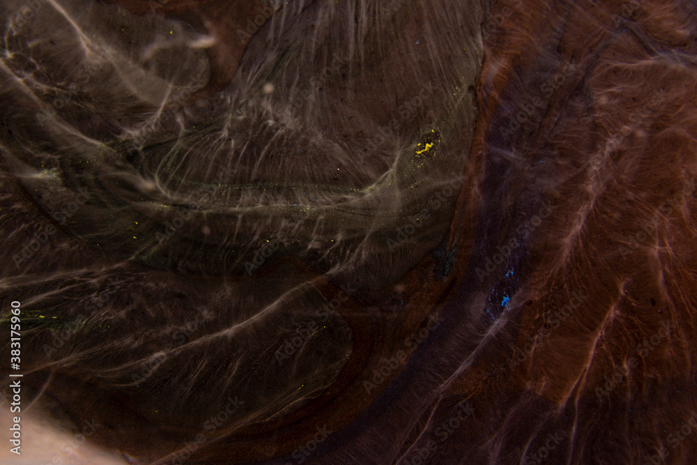 Organic fluids. Series of photographs of fluids. Abstract backgrounds ...