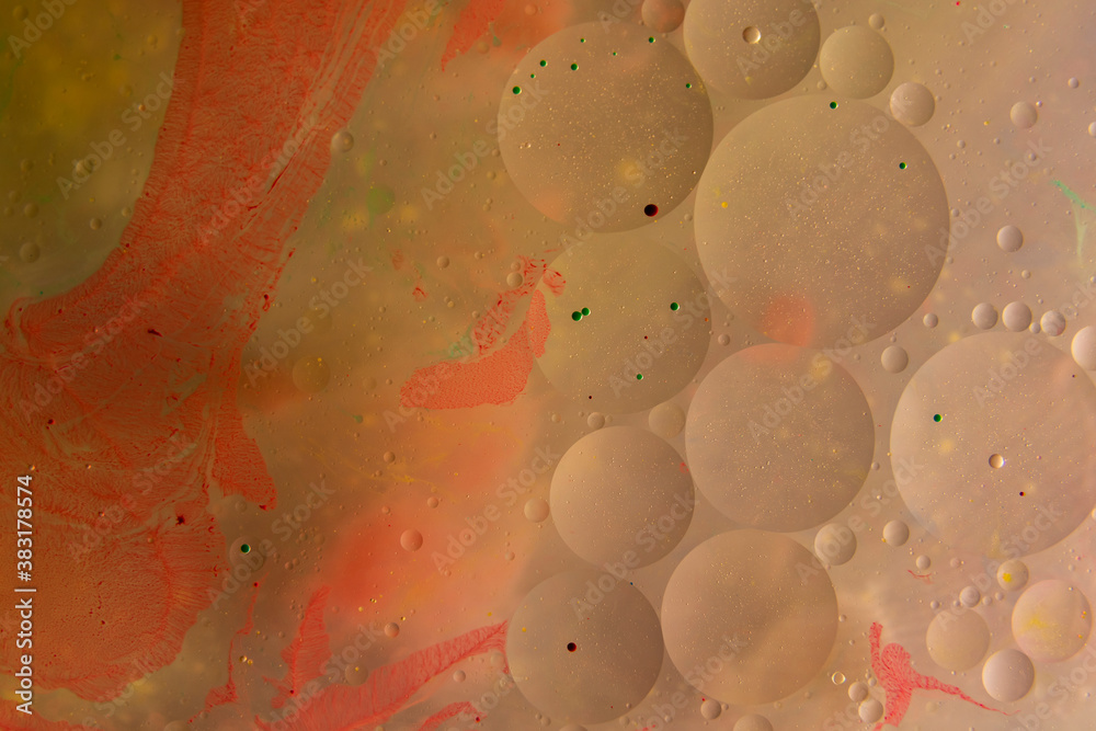 Organic fluids. Series of photographs of fluids. Abstract backgrounds ...