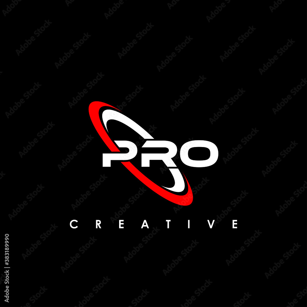 PRO Letter Initial Logo Design Template Vector Illustration Stock ...