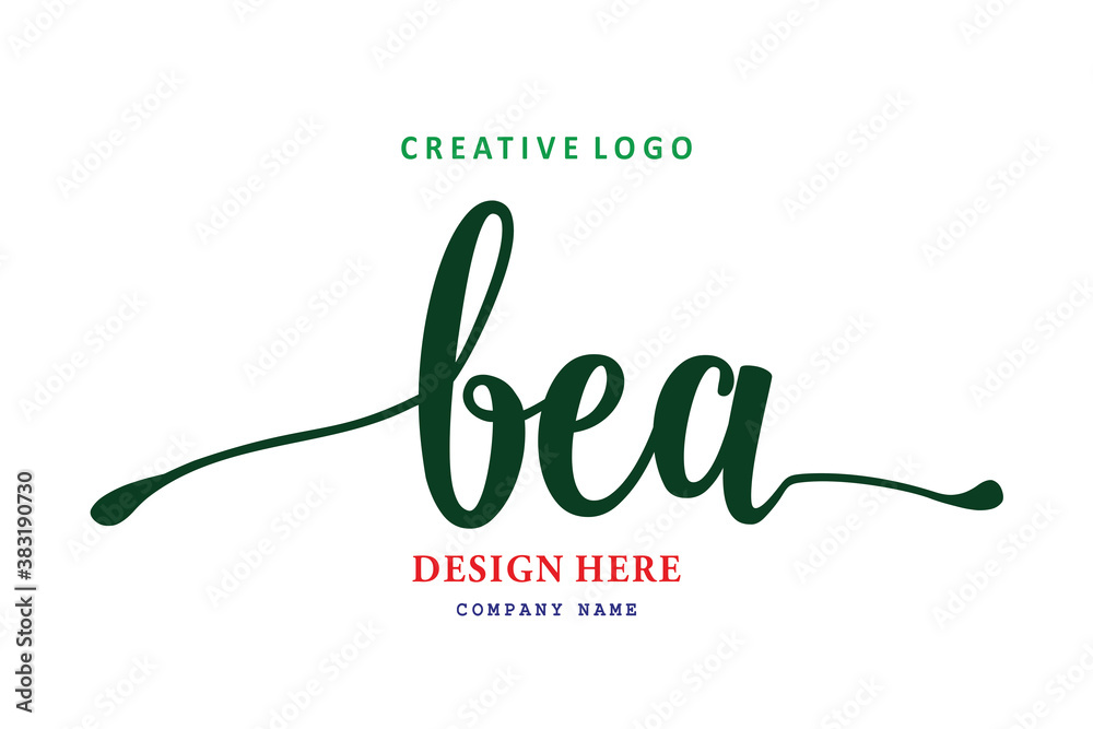 The simple BEA font arrangement logo is easy to understand and ...