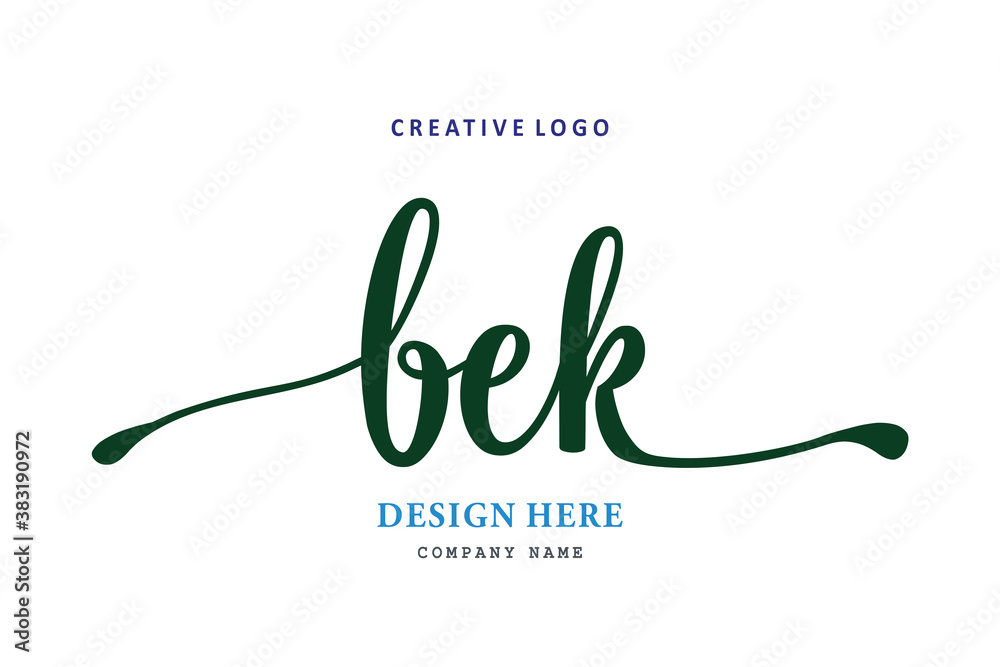 The simple BEK font arrangement logo is easy to understand and ...