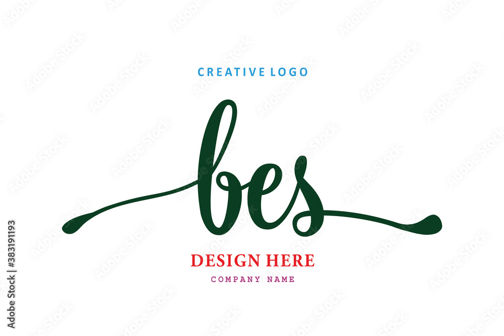 The simple BES font arrangement logo is easy to understand and ...
