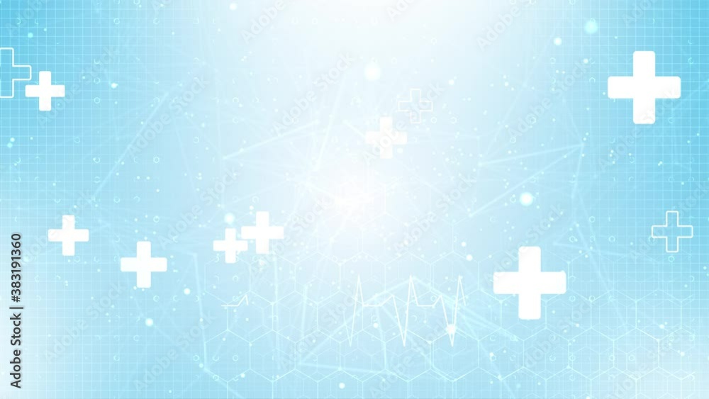 Abstract medical Loop background animation with flat icons and symbols ...