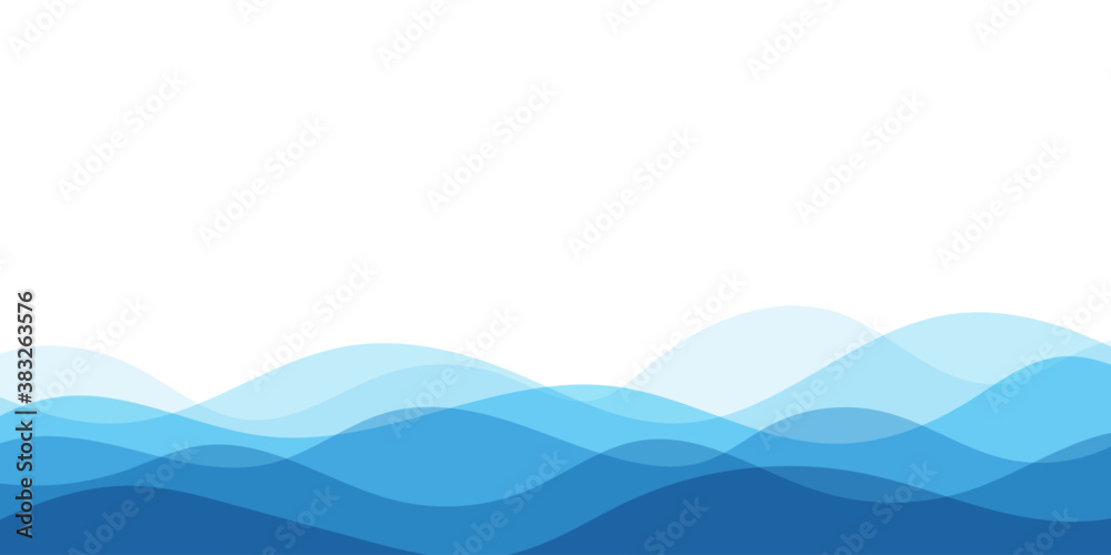 Light blue water ocean wave layer vector background Stock Vector ...