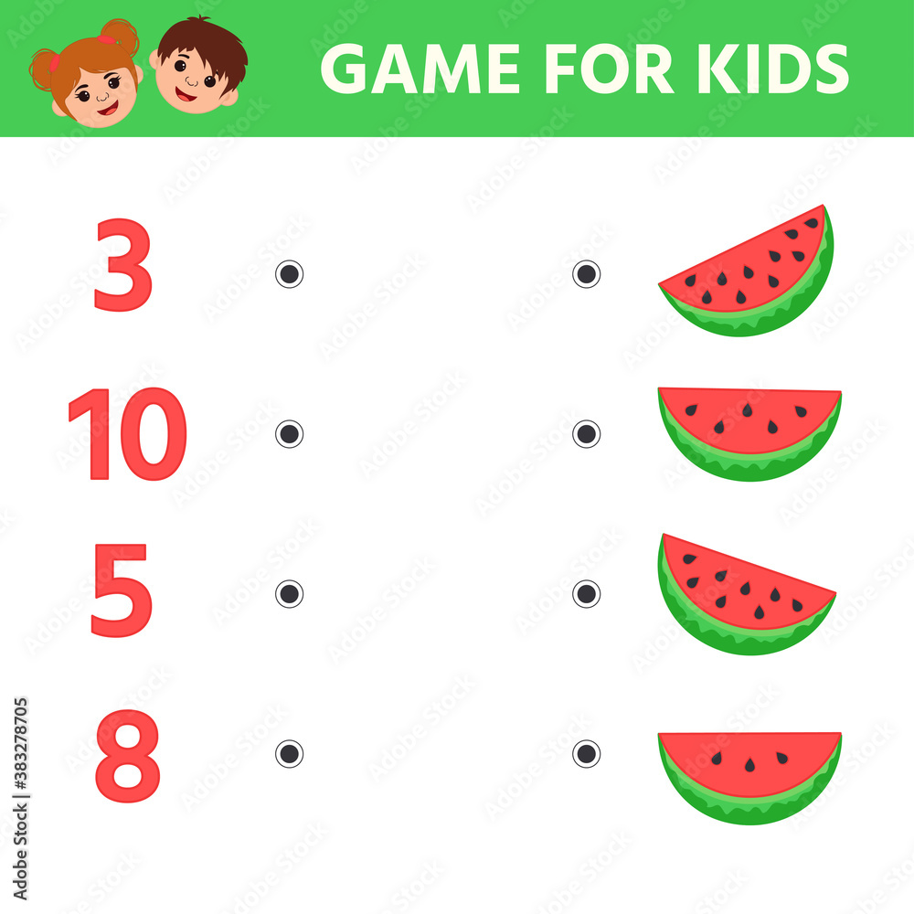 Count how many seeds are in a watermelon slice. Educational counting ...