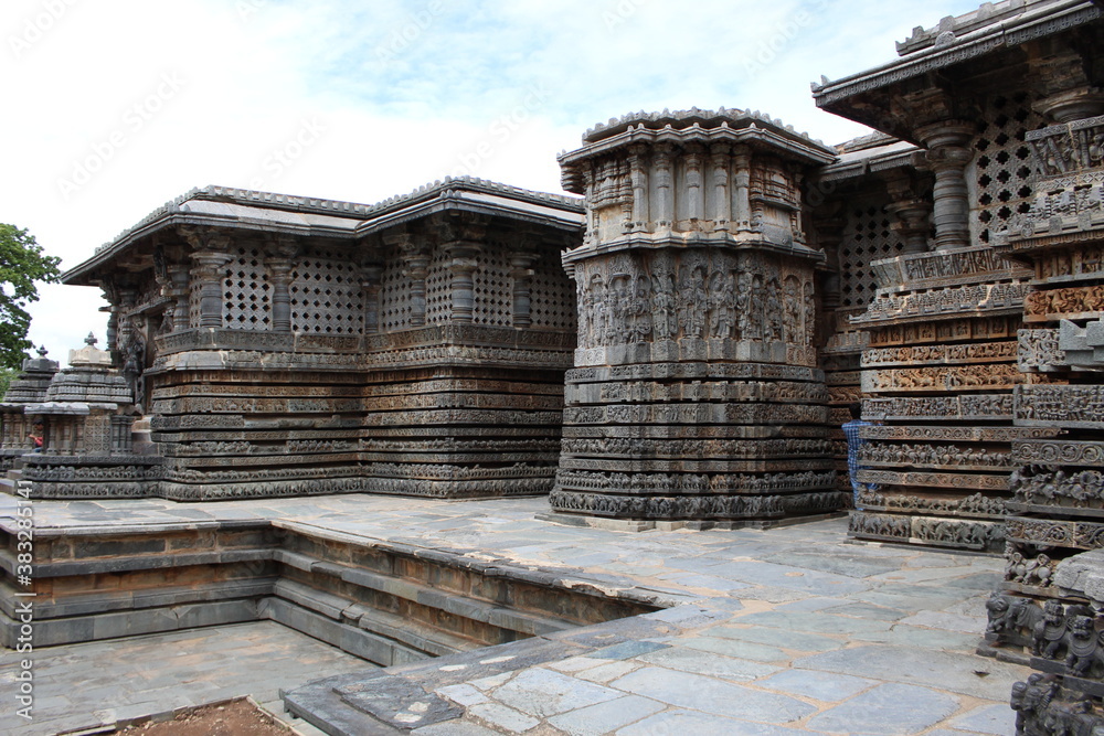 ancient hindu temple stone architecture Stock Photo | Adobe Stock