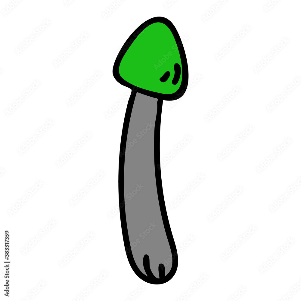Punk rock destroying angel mushroom vector illustration. Simple ...
