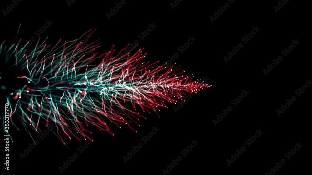 Digitalization Abstract Backdrop Blurred Animated of Particle and Line ...