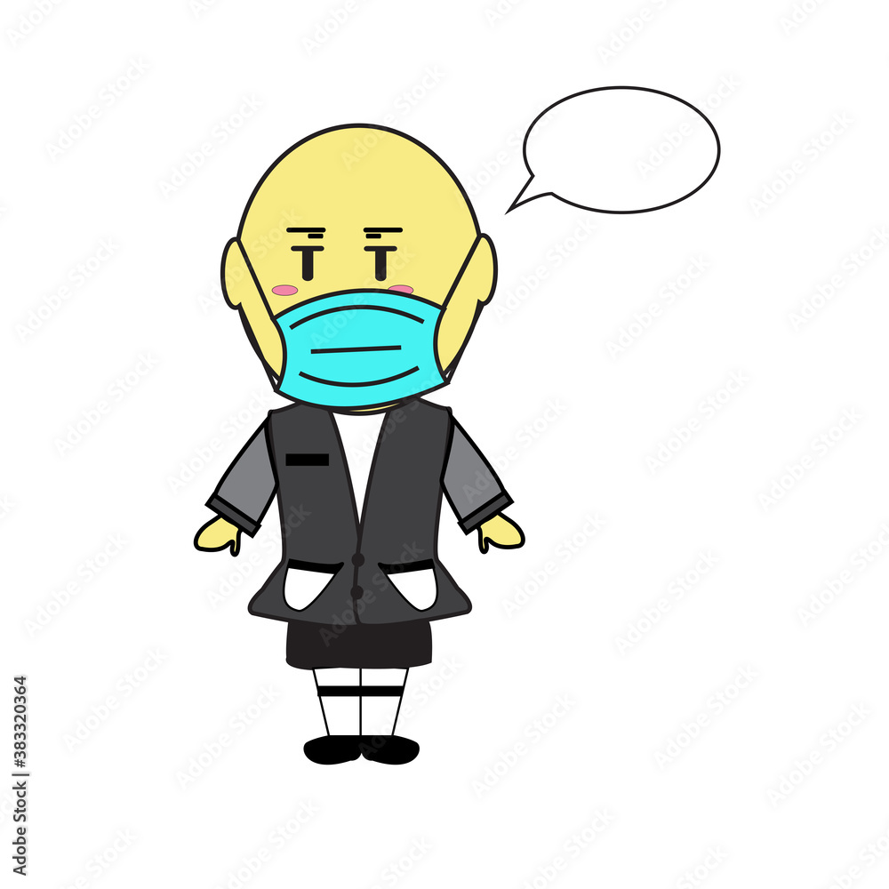 funny characters using face masks. vector illustration Stock Vector ...
