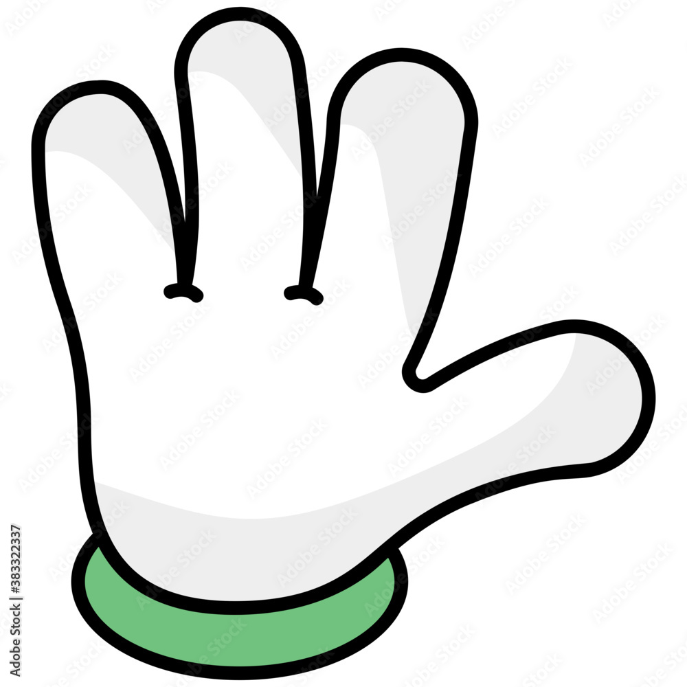 High five hand gesture, cartoon hand Stock Vector | Adobe Stock