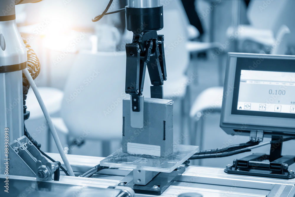 The hi-technology material handling process by robotic system. The ...