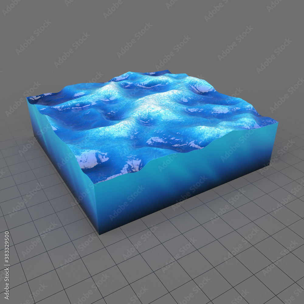 Water cross section 2 Stock 3D asset | Adobe Stock