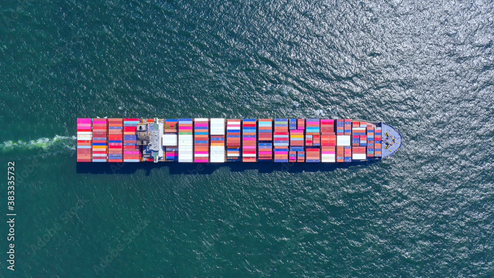 Container , container ship in export and import business and logistics ...