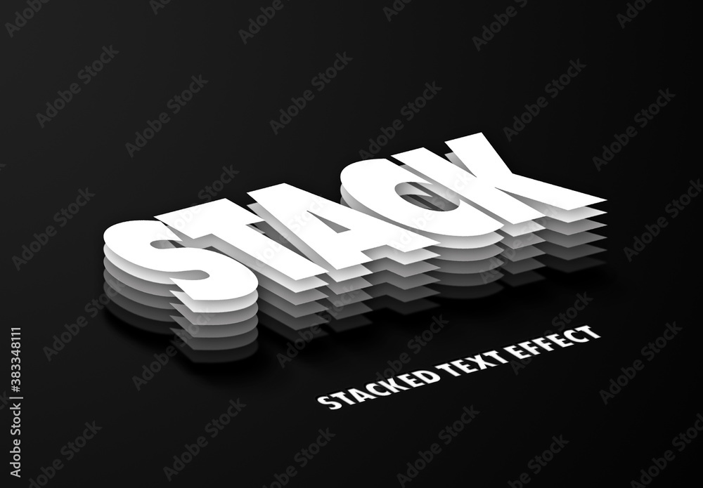 Multi Layered Black Logo Design Text Effect Mockup Stock Template ...