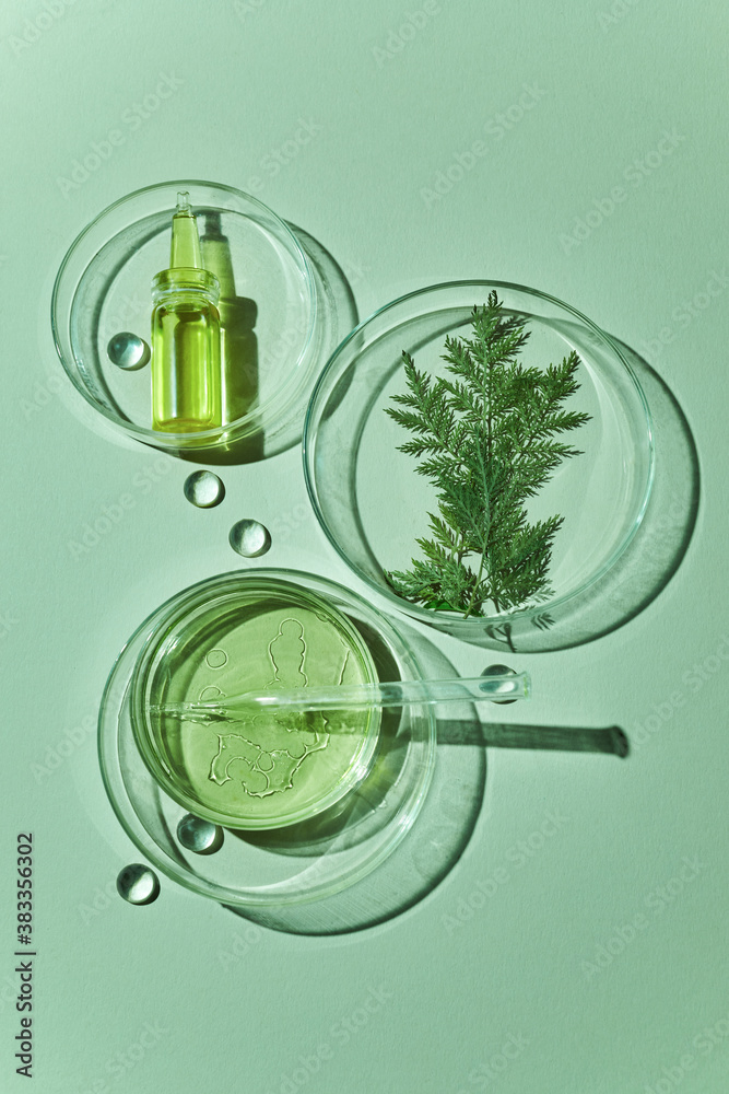 Abstract cosmetic laboratory. Chemical laboratory research. Nature ...