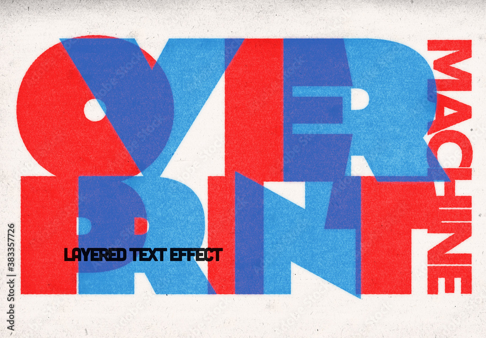 Overprint Effect Mockup plantilla de Stock | Adobe Stock