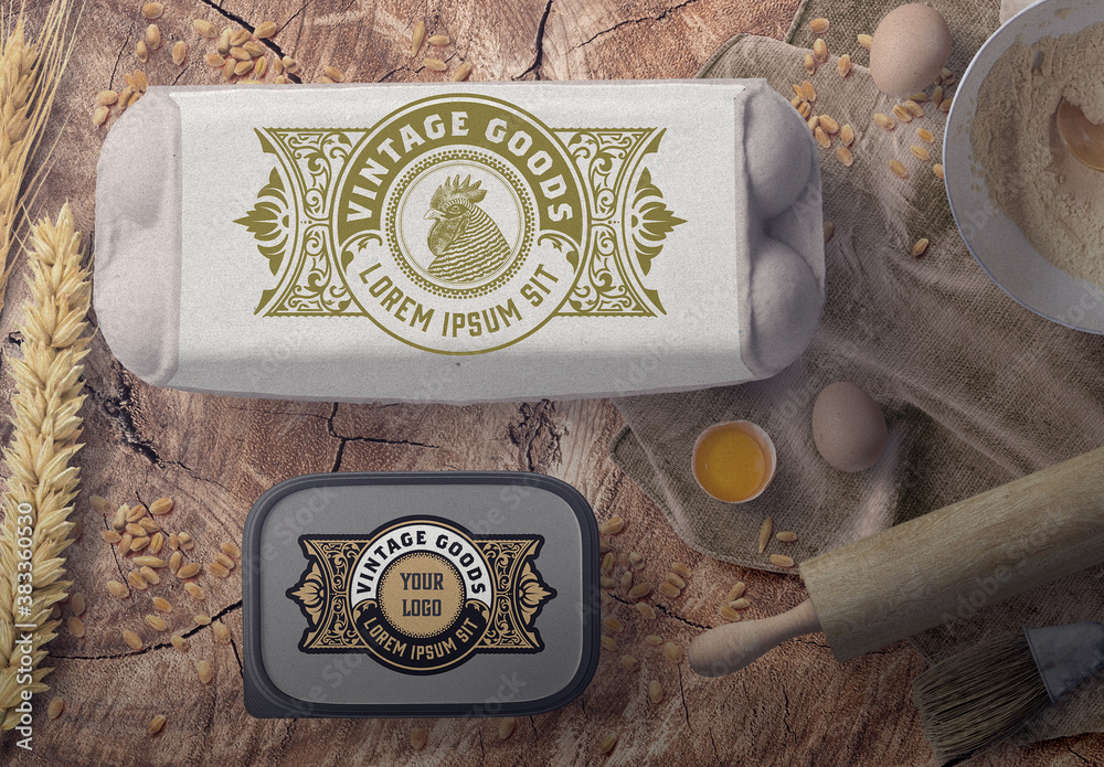 Vintage Packaging Design Layouts Stock Template | Adobe Stock