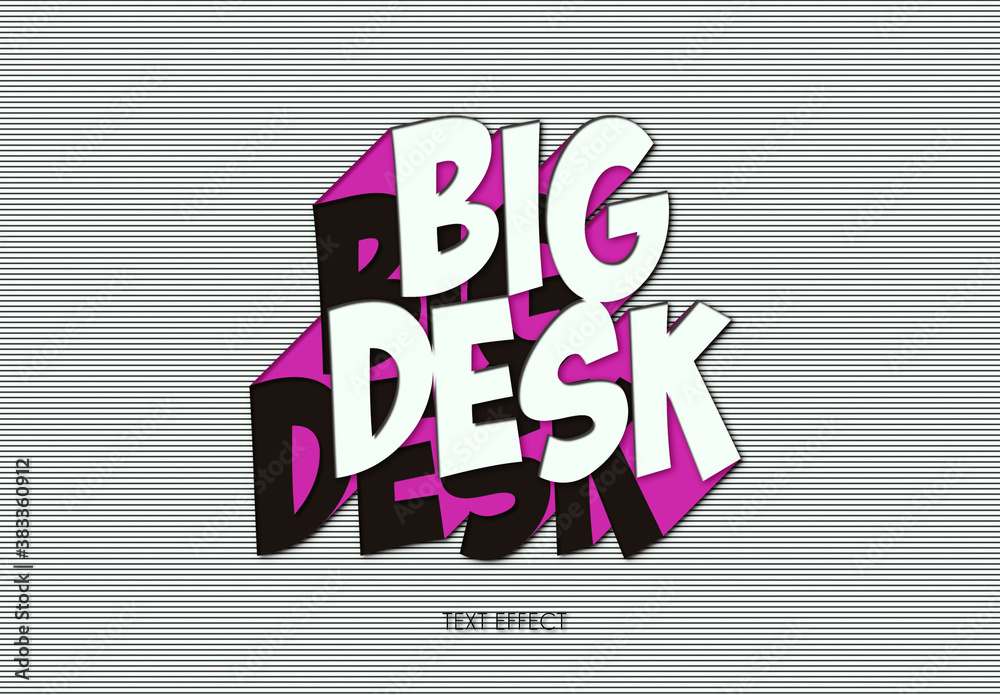 Mixed Extrusion Logo Design Text Effect Mockup Stock Template | Adobe Stock