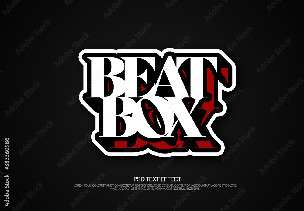 Outlined Logo Design Text Effect Mockup Stock Template | Adobe Stock