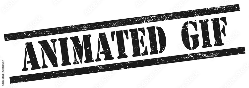 ANIMATED GIF text on black grungy rectangle stamp. Stock Illustration ...