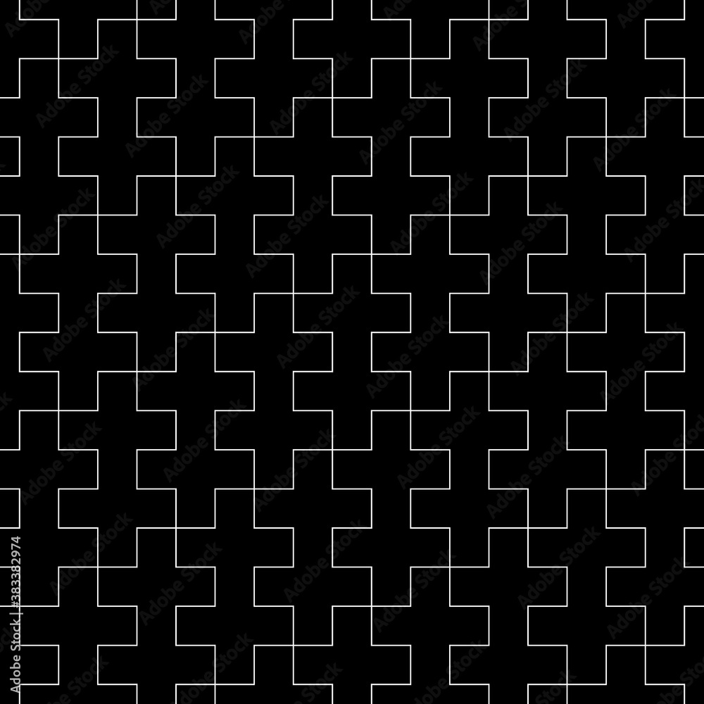 Seamless Sayagata pattern. Repeated interlocking manji background ...