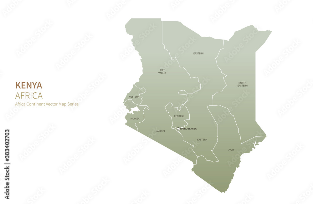 Kenya map. vector map of african countries. Stock Vector | Adobe Stock