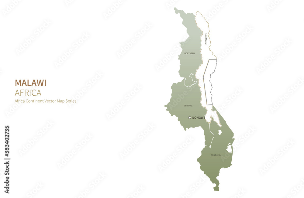 malawi map. vector map of african countries. Stock Vector | Adobe Stock