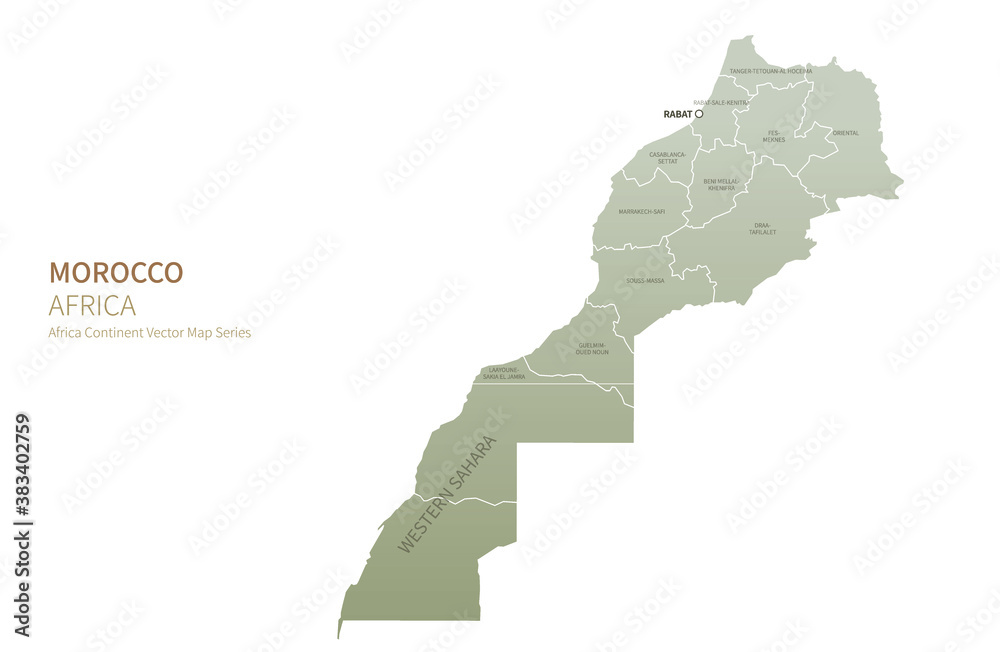 morocco map. vector map of african countries. Stock Vector | Adobe Stock