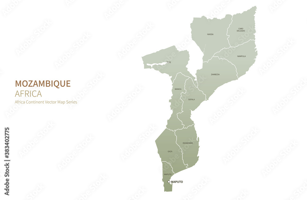 Mozambique on africas map