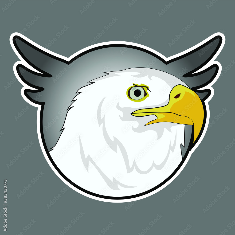 This cool eagle is a high-resolution logo mascot. With the design of a ...