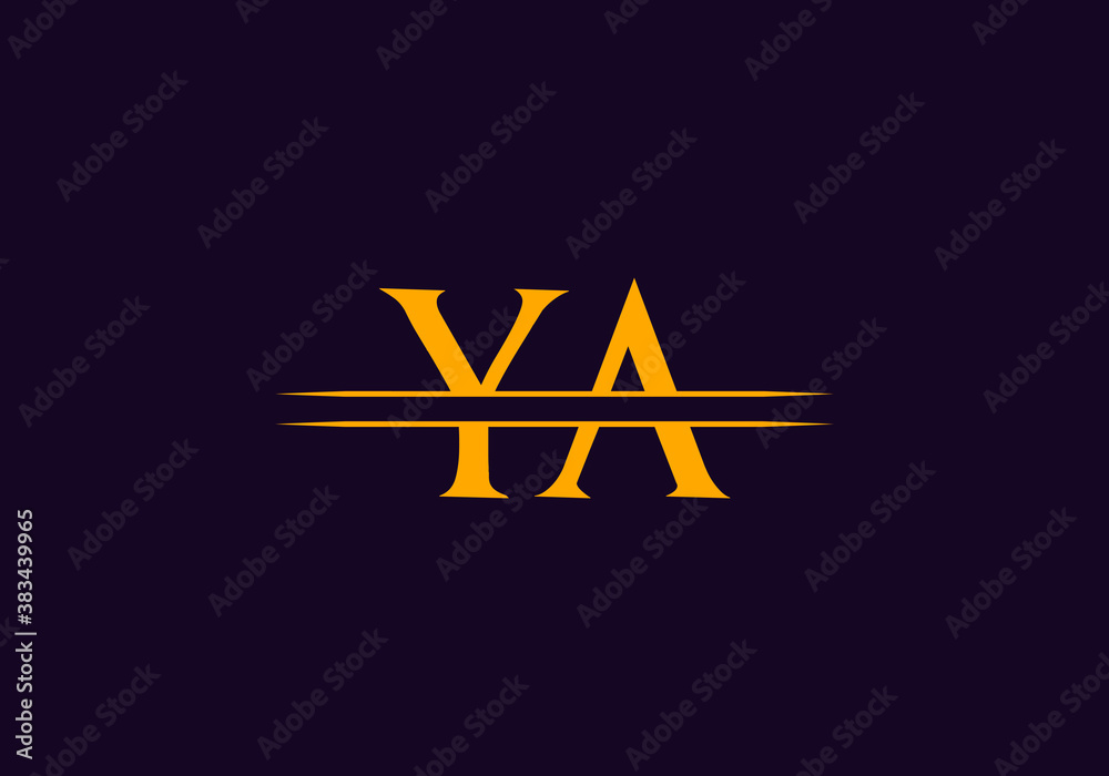 YA Logo for business and company identity. Creative Letter YA Logo ...