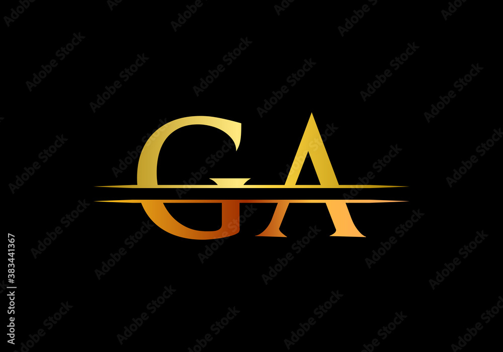 GA Logo Vector Template. GA Letter Linked Logo for business and company ...
