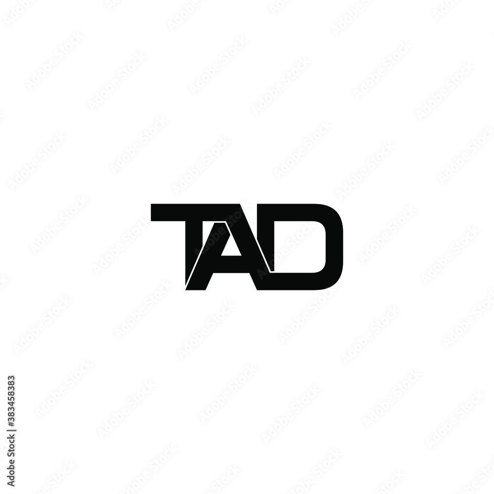 tad letter original monogram logo design Stock Vector | Adobe Stock