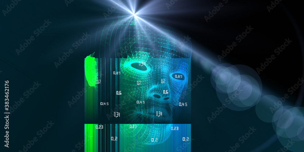 Big data. Machine learning. Data science. Technology background with ...