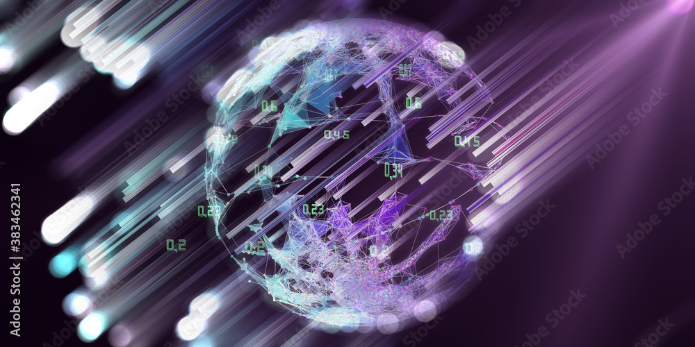 Abstract Polygonaly Artificial Intelligence Spherical Grid With Data Analytics Algorithms For