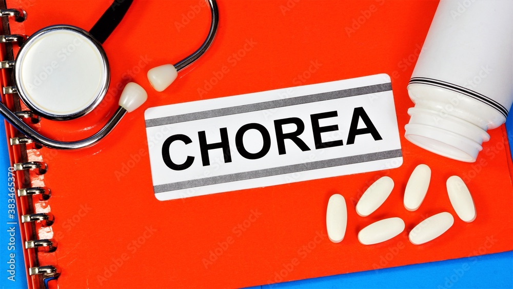 Chorea. Text inscription on the form in the medical folder. The ...