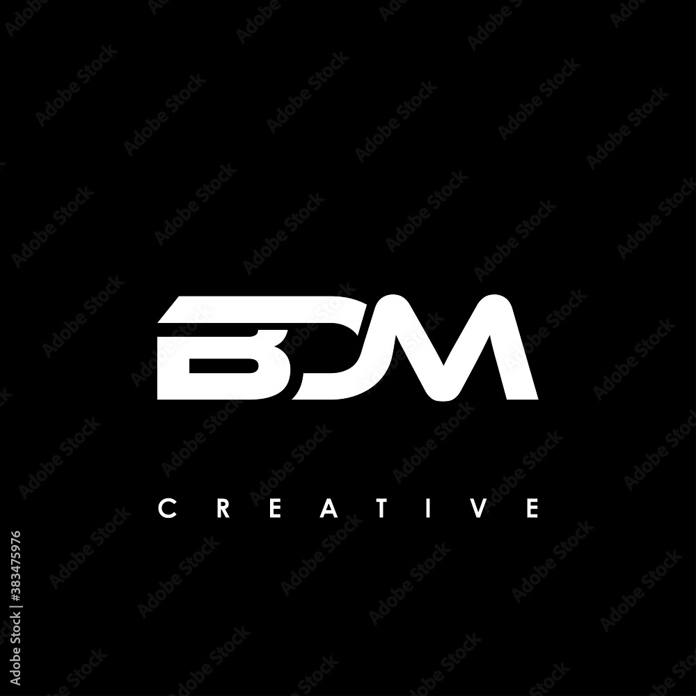 BDM Letter Initial Logo Design Template Vector Illustration Stock ...