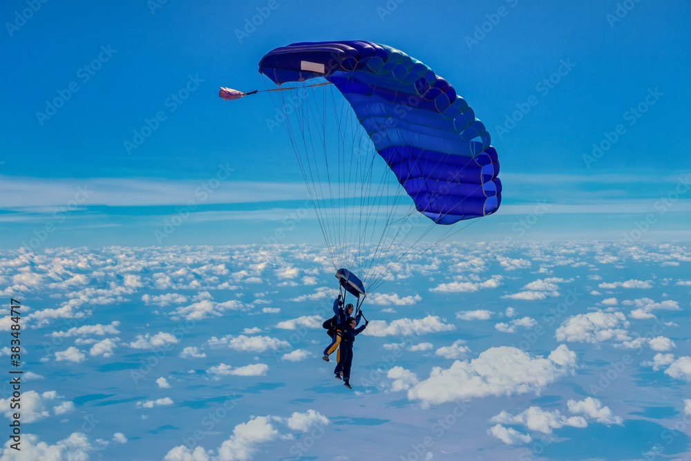 tandem parachute Stock Photo | Adobe Stock